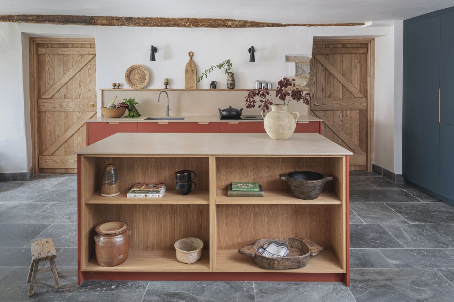 Inside a Medieval English Home With a Colorful, New Kitchen