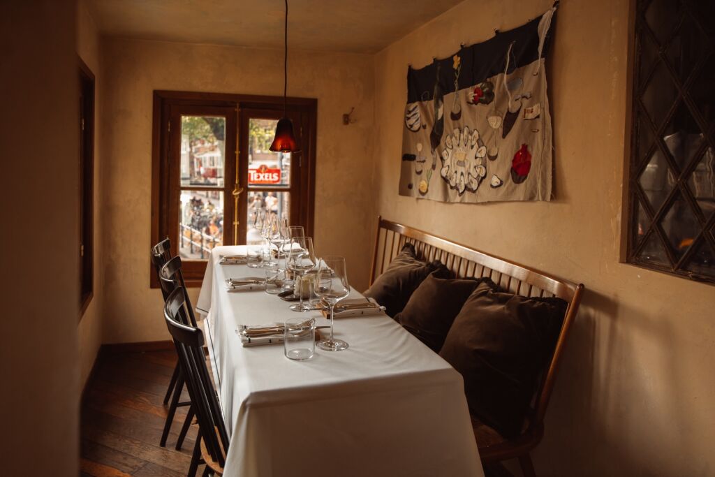 Artist Andrew Pierce Scott tabletop tapestries from scrap fabric