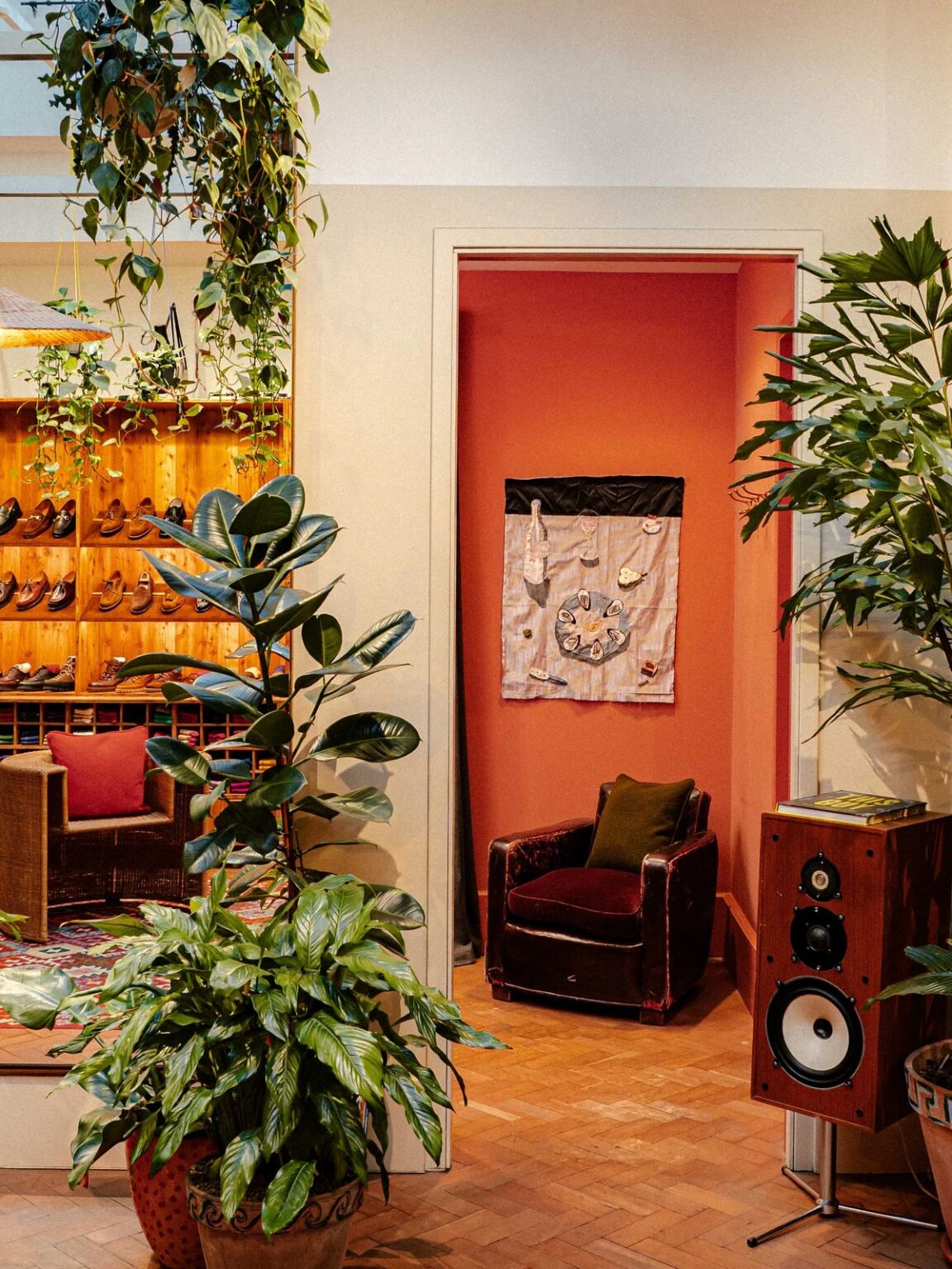 Artist Andrew Pierce Scott tabletop tapestries from scrap fabric