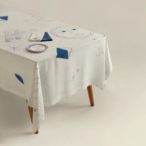 Embroidered Tablecloths with Whimsical Drawings: Our Five Favorites